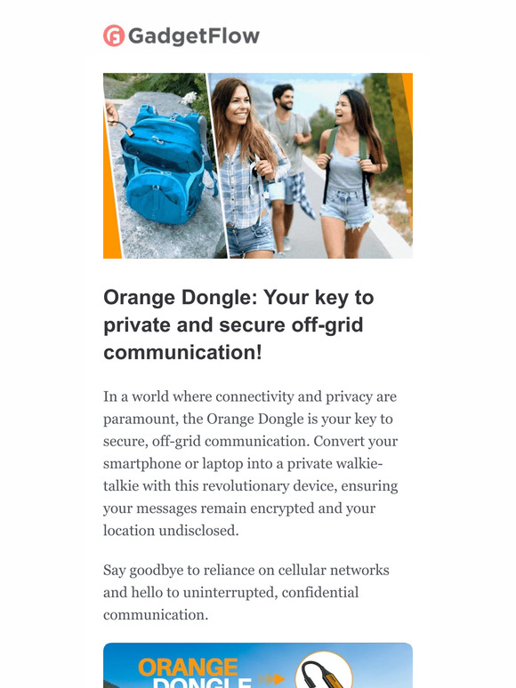 Gadget Flow: 🌐 Stay connected off the grid with Orange Dongle! | Milled
