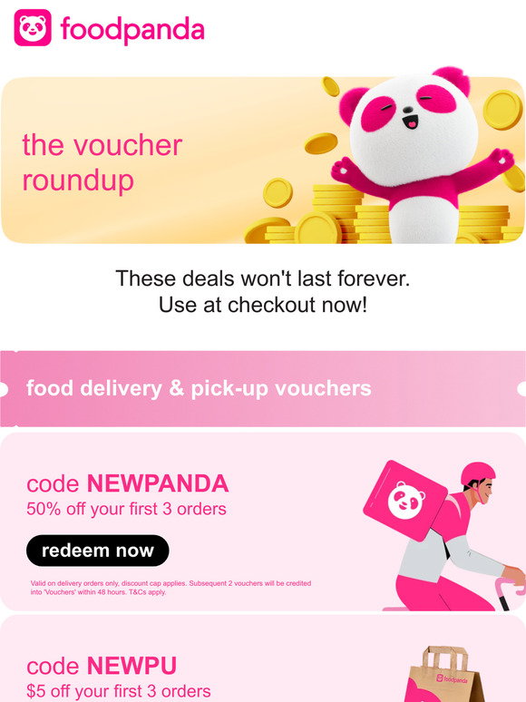 Foodpanda: Vouchers, going once... going twice... 🏃️💨 | Milled