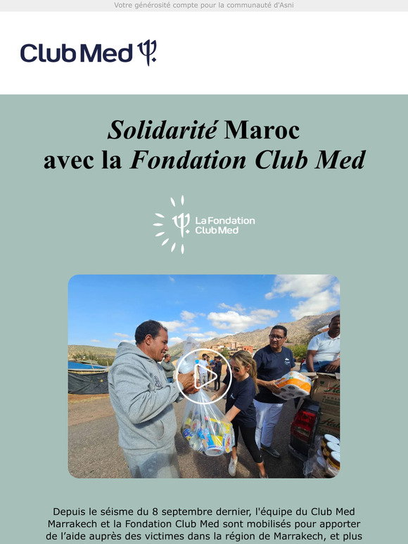 Club Med: La solidarité pour le Maroc s'organise | Milled