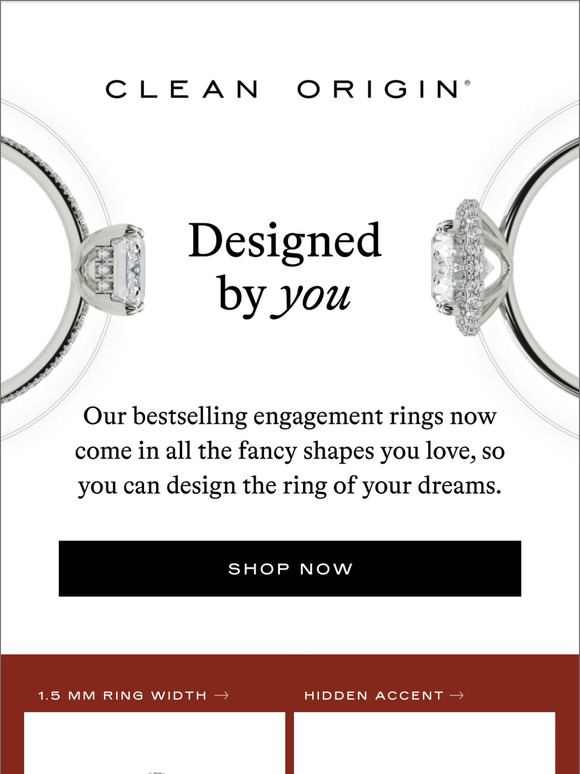 Clean Origin: New diamond shapes + trending styles | Milled