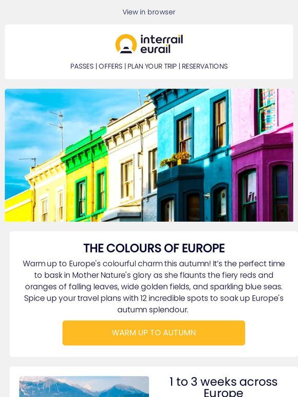 Interrail: Spice up your Interrail trip with the colours of autumn 🍁🚂 ...