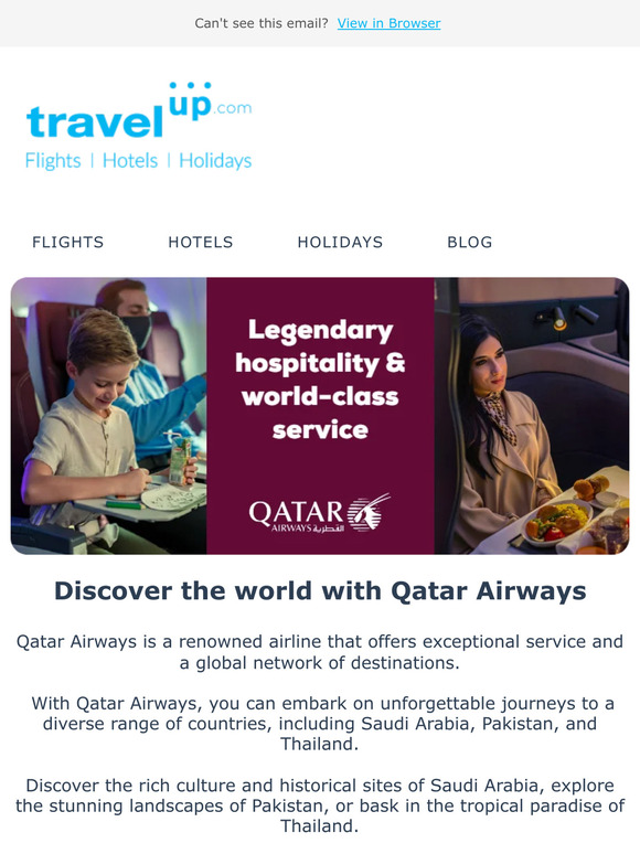 TravelUp: Discover the World with Qatar Airways | Milled