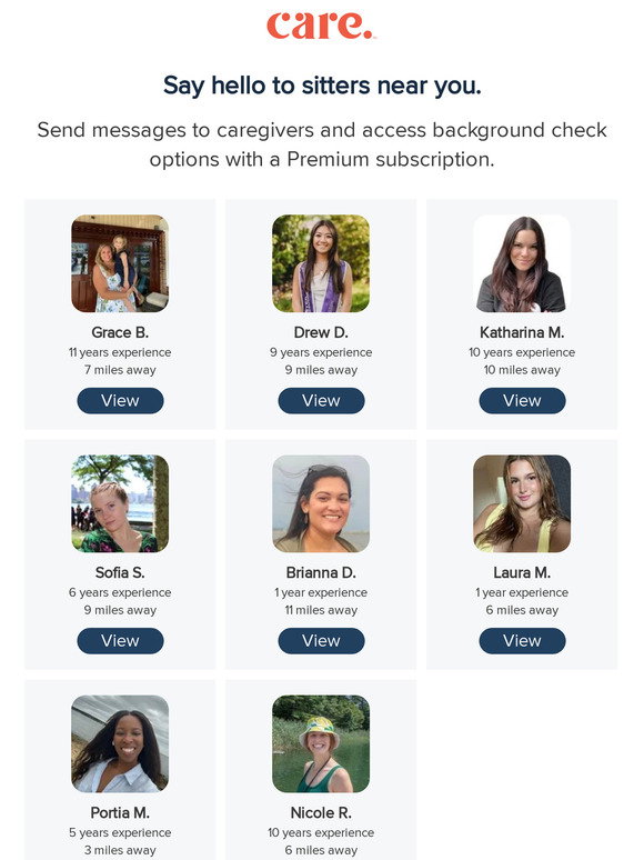 Care: Check out new sitters near New York. | Milled