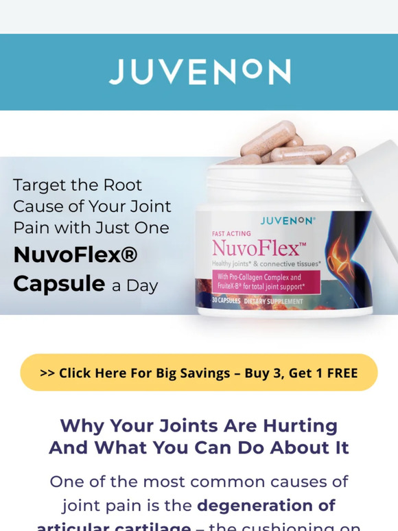Juvenon: Target the ROOT CAUSE of Your Joint Pain! | Milled
