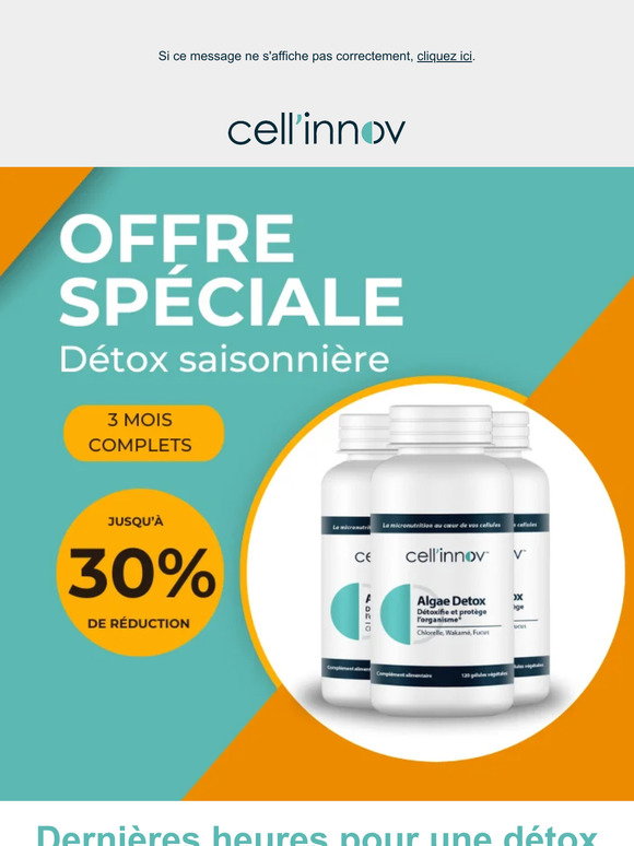 Cellinnov: Vous n’avez pas encore réservé votre détox à -30% ? | Milled