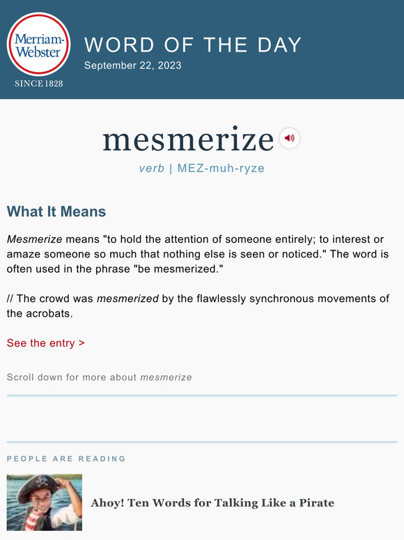 Spell It!: Mesmerize - plus, Ahoy! Ten Words for Talking Like a Pirate ...