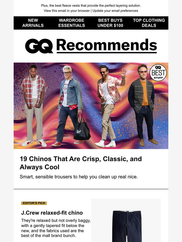 GQ: 19 Chinos That Are Crisp, Classic, and Always Cool | Milled