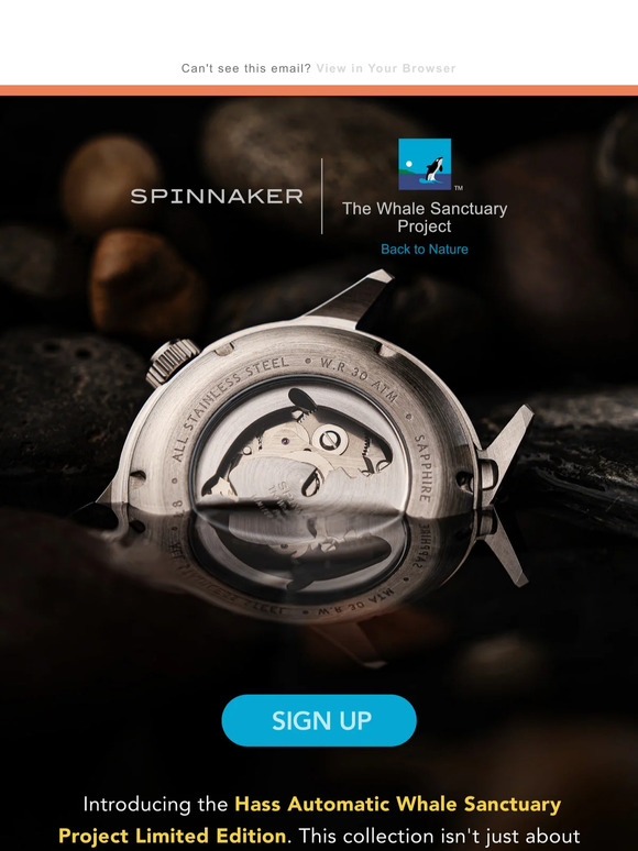 Spinnaker Watches: 🐳 Spinnaker x Whale Sanctuary Project | Milled