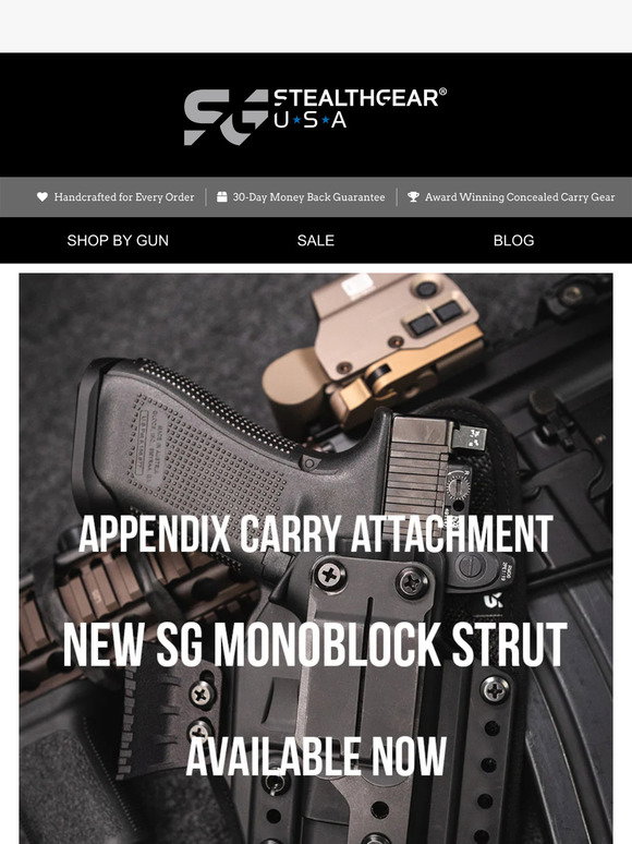 StealthGearUSA: NEW Appendix Holster Mod - The SG Monoblock Strut | Milled