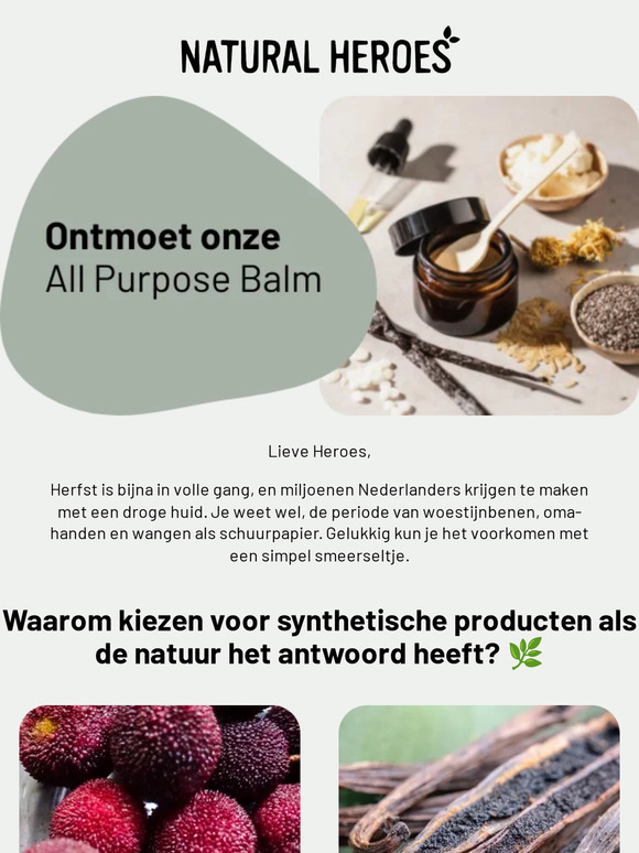 Natural Heroes: Droge Huid Deze Herfst? Ontmoet Onze All Purpose Balm! 🍂💚 | Milled