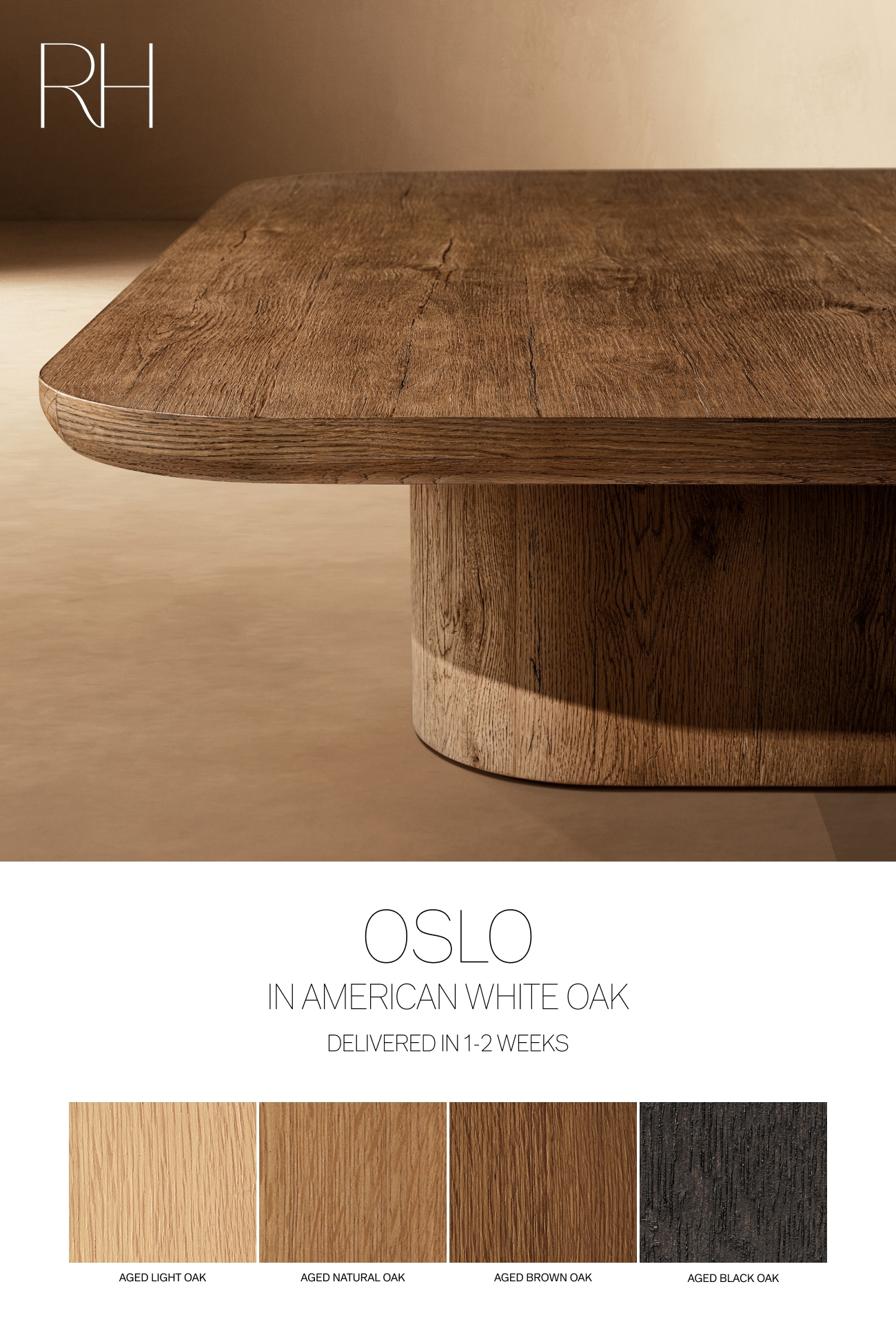 Restoration Hardware: The Oslo Collection in American White Oak | Milled