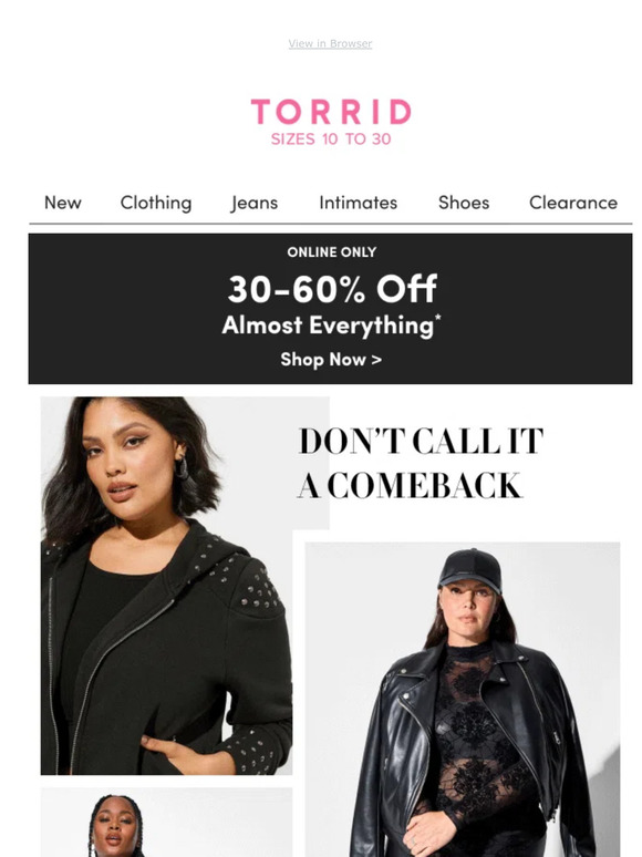 Torrid: Dark. Sexy. Details. Just like you remember 🖤 | Milled