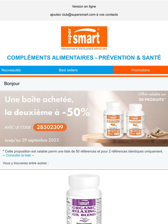 Super Smart: 50% sur la 2ème boite | Milled