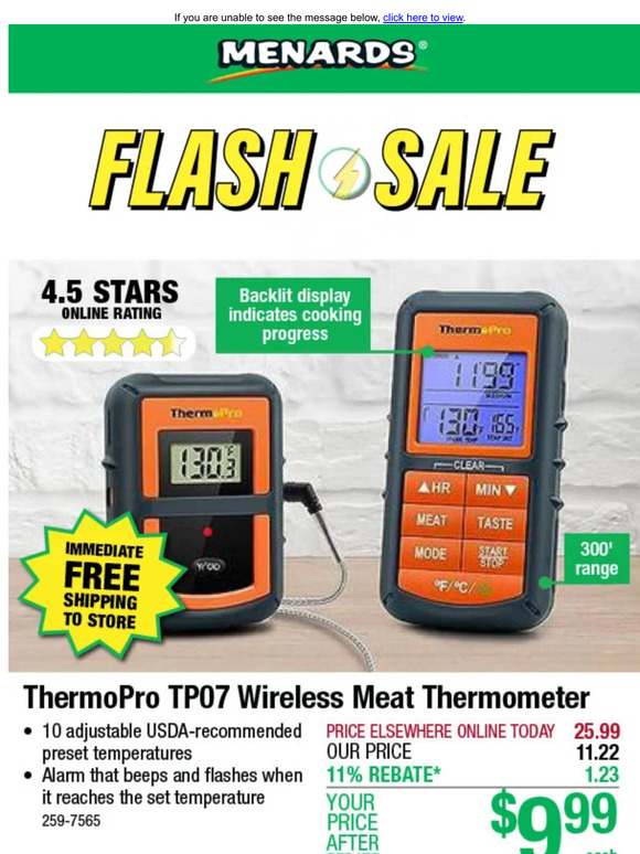 Menards: Wireless Meat Thermometer ONLY $9.99! | Milled