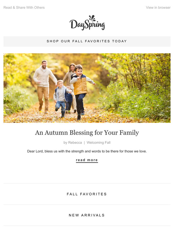 DaySpring: An Autumn Blessing For Your Family | Milled