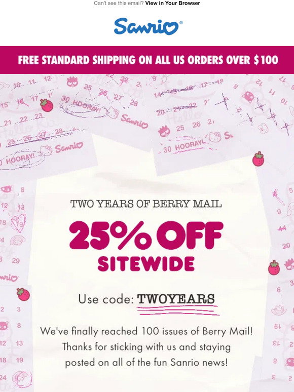 Hello Kitty: 🍓 Berry Mail 100 🍓 | Milled