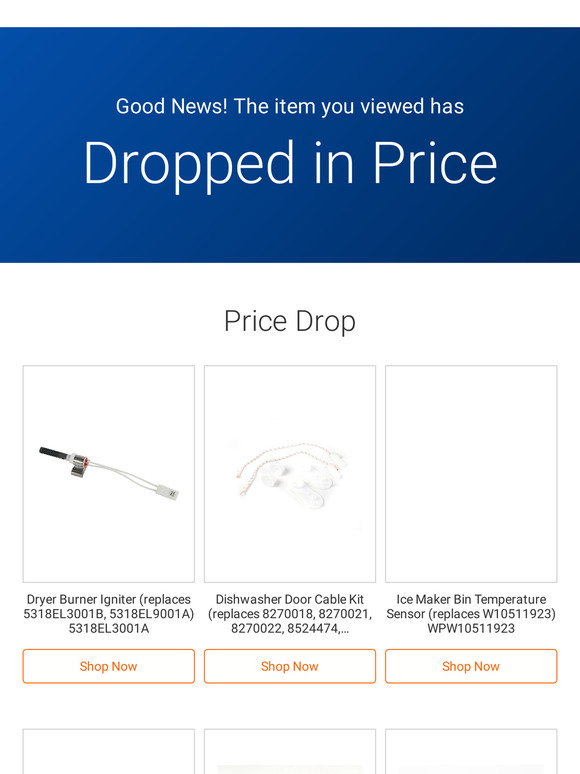 Sears: Action required: We're giving you a price drop for completing ...