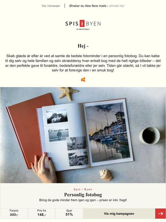 Spis i Byen: Fotobogen: dine minder i en smuk bog 🥰 | Milled