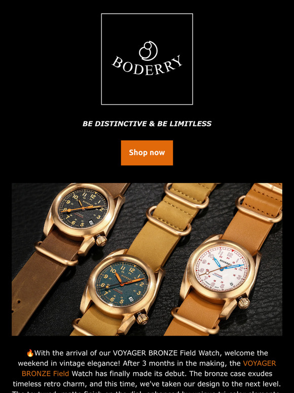 Boderry Watches: Introducing the VOYAGER BRONZE: Your Timeless Weekend ...