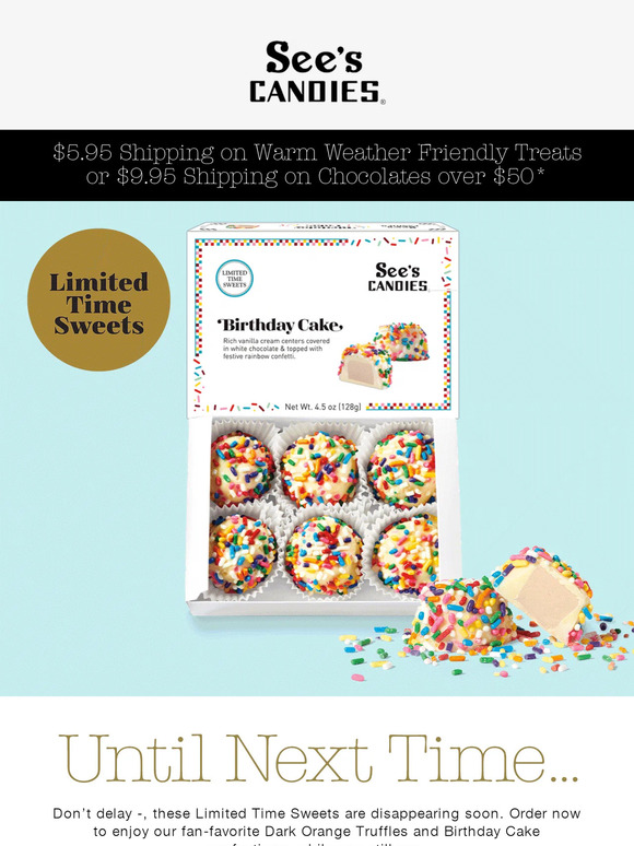 See's Candies: 👋 Sweet Farewell: September Limited Time Sweets | Milled