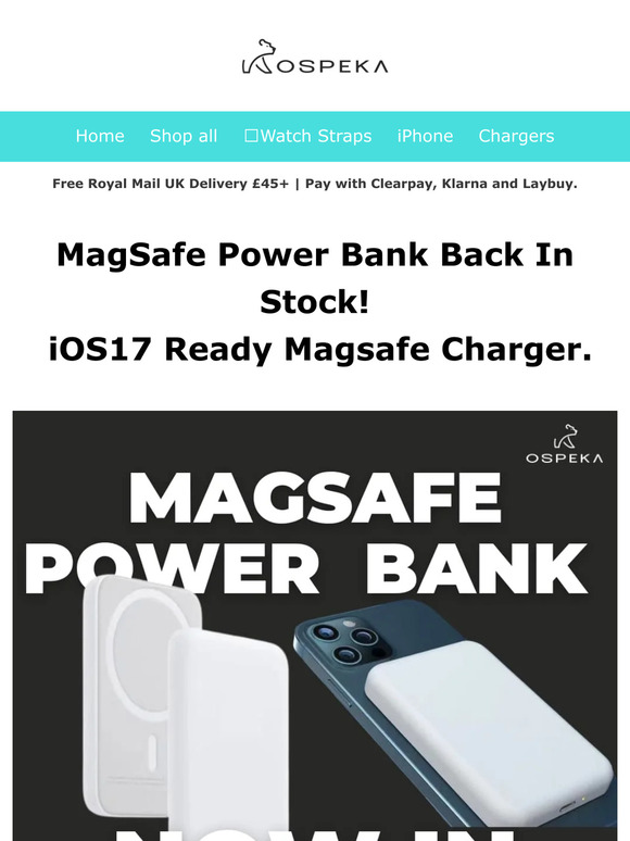 Ospeka Straps: 🧲🔋 MagSafe Power Bank Back In Stock | Milled