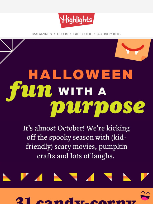 Highlights for Children: 🎃👻🕸 THIS WEEK: scare up some fun! | Milled