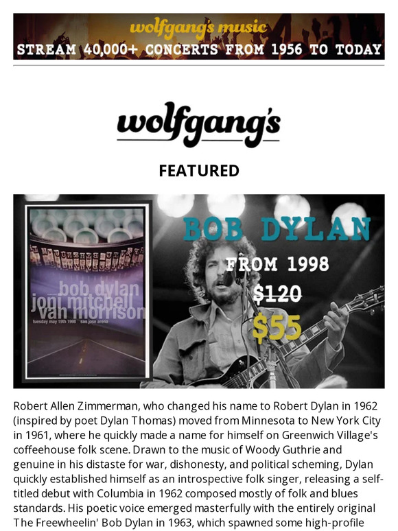 Wolfgang's Vault: ⚡BOB DYLAN, JONI MITCHELL, VAN MORRISON | Milled