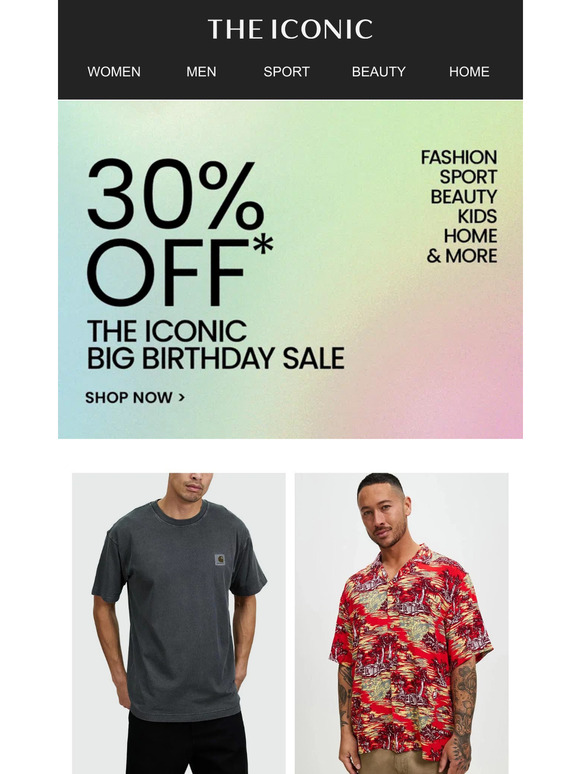 The Iconic AU: Be first in line to shop 30% OFF our birthday sale 🥳 ...