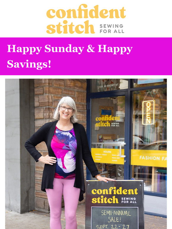 The Confident Stitch: Happy Sunday & Happy Savings! | Milled