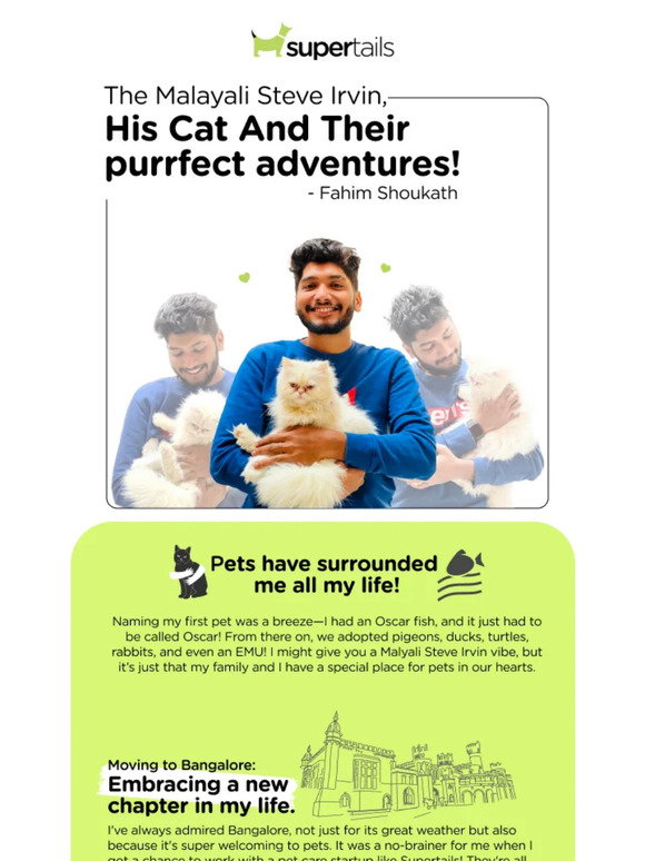 Supertails: The Malayali Steve Irvin, his cat and their purrfect ...