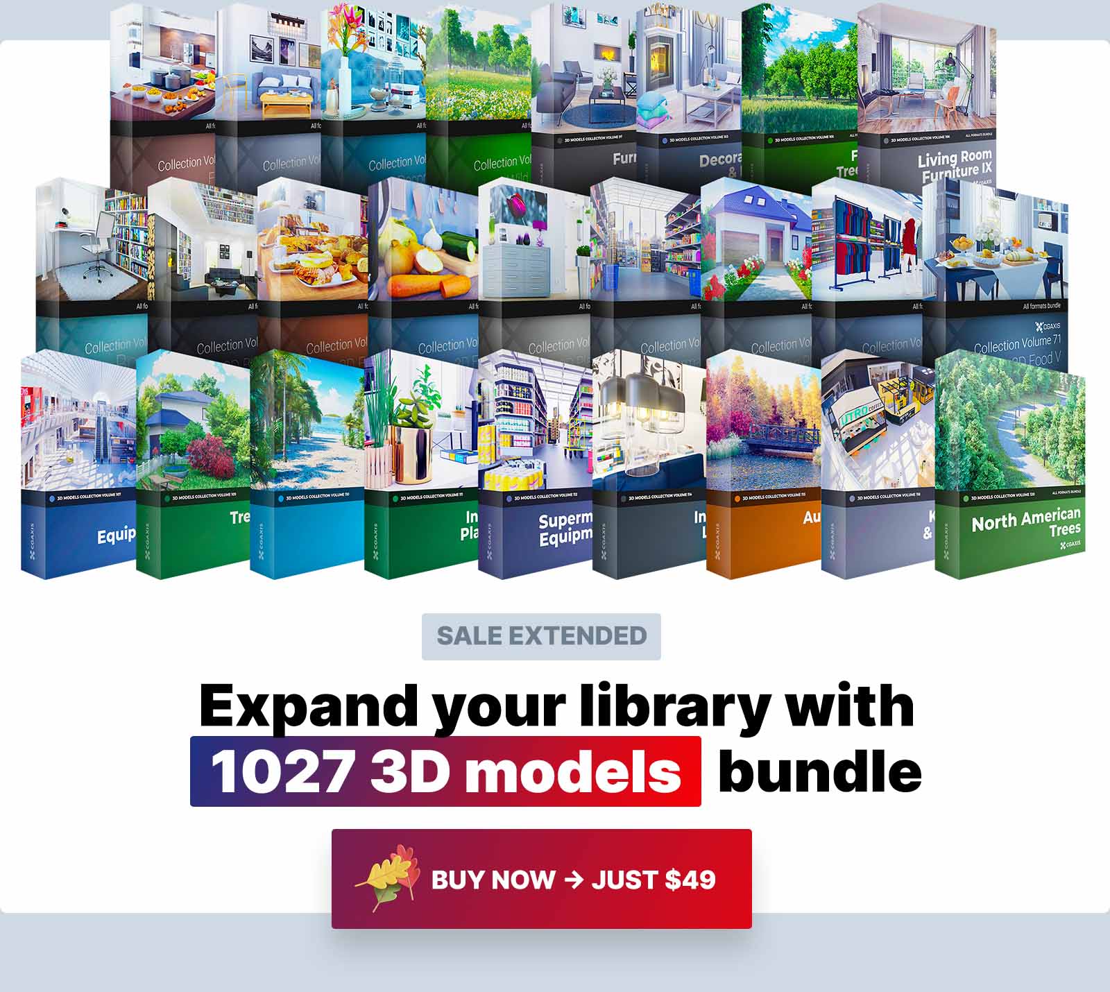 CGAXIS: Extended: 1000-in-1 3D models bundle 👋 | Milled