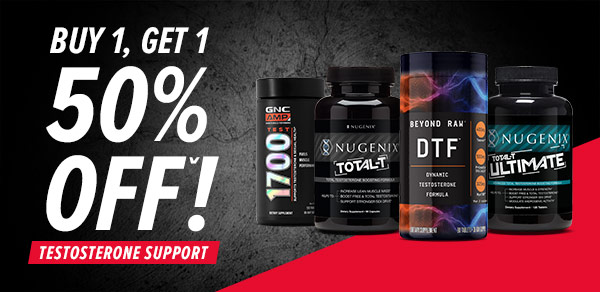 GNC: Click here—BOGO50 Testosterone means it's the best time to shop ...