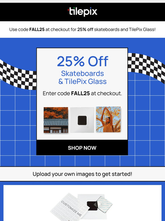 TilePix: Fall in Love with Your Space: 25% Off TilePix Wall Art 🍂 | Milled