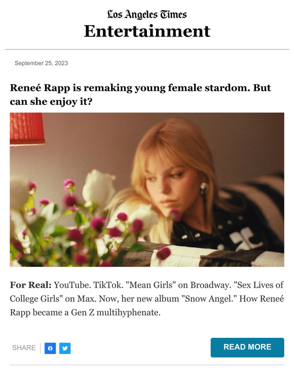 Los Angeles Times: Reneé Rapp is remaking young female stardom | Milled