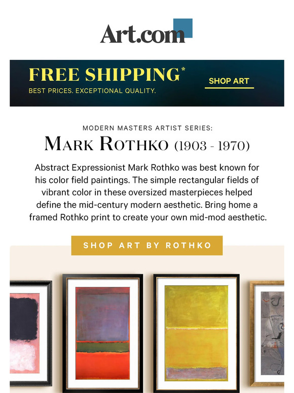 Art.com: It's mid-mod artist Mark Rothko's birthday! | Milled