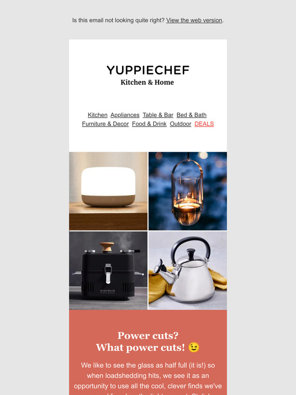 Yuppiechef: 🎶 We've got the power 🎶 to get you through loadshedding 😉 | Milled