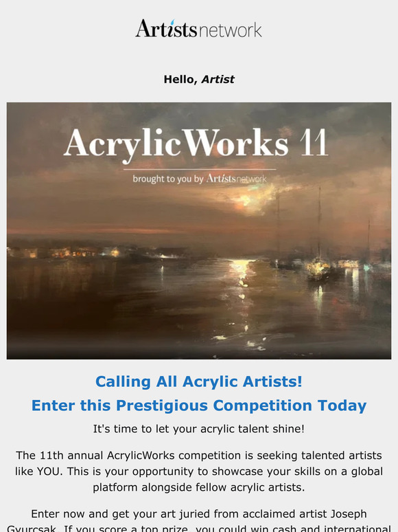 Artists Network: Love Acrylics? Enter the Prestigious AcrylicWorks 11 ...