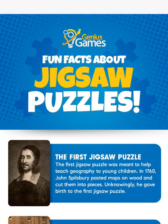 Genius Games: Intriguing Facts about Jigsaw Puzzles from Genius Games ...