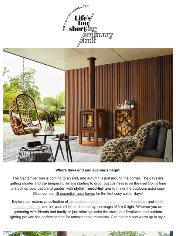 Luxury For Men: 15 Ways to Let There Be Fire & Light: Unveiling Autumn ...