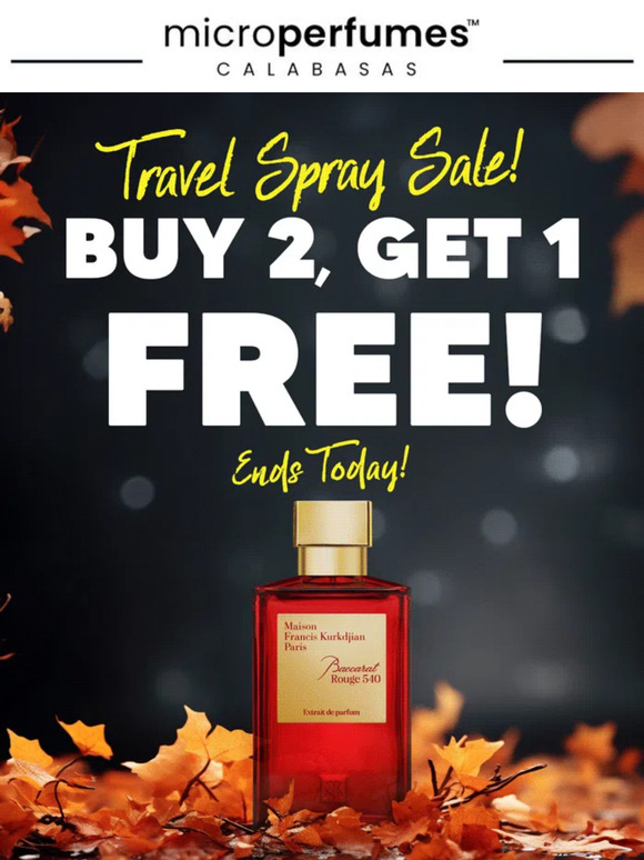 MicroPerfumes.com: How does a FREE travel spray sound? | Milled