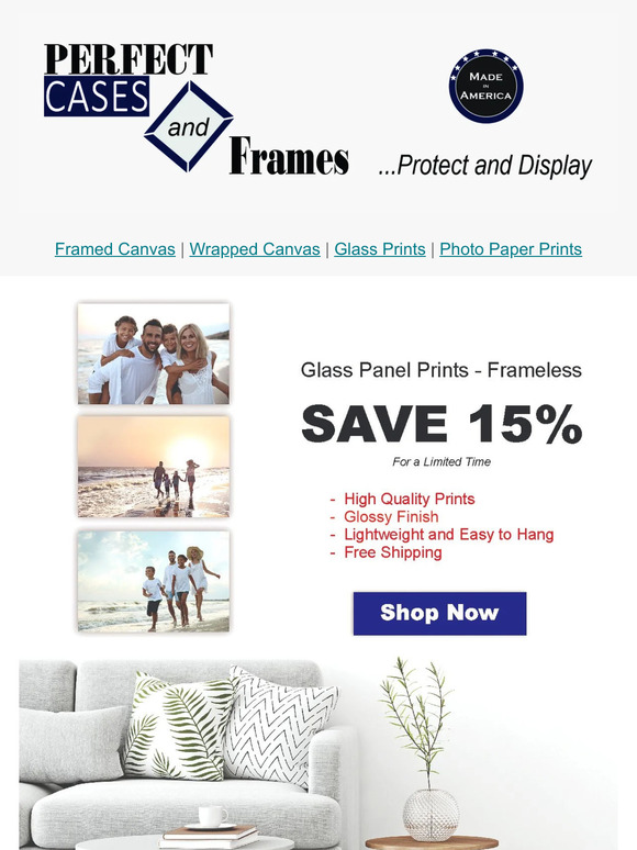 Perfect Cases, Inc.: Frameless Glass Panel Prints - 15% OFF | Milled