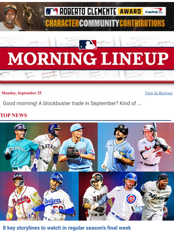 MLB: 8 storylines to watch in season's final week | Milled