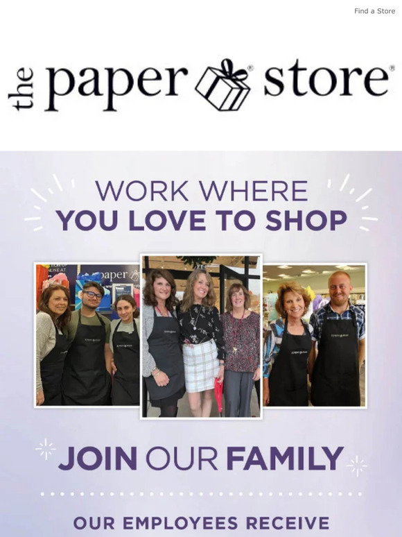 The Paper Store: We're Hiring | Great Benefits! | Milled