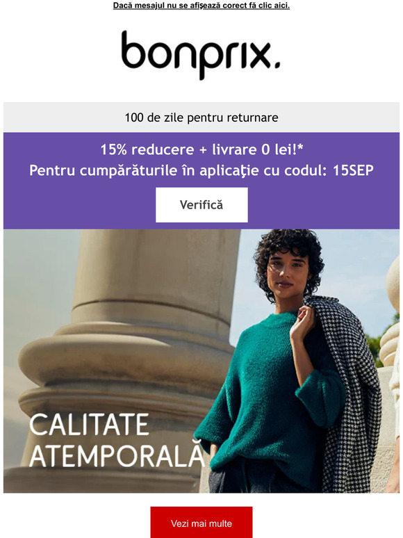 Bonprix: 15% reducere | Tricotaje moderne cu model structurat | Milled