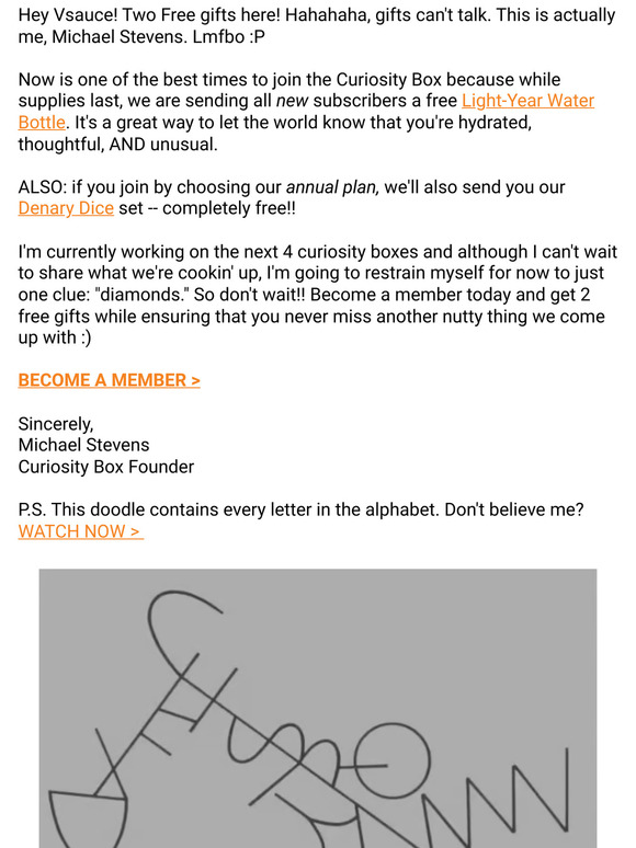 Curiosity Box: Your Last Chance To Get My Dice and Water Bottle! | Milled