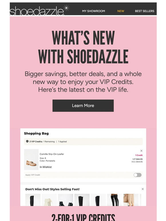 ShoeDazzle: Hey Angelica! The VIP Life Keeps Getting Better... | Milled