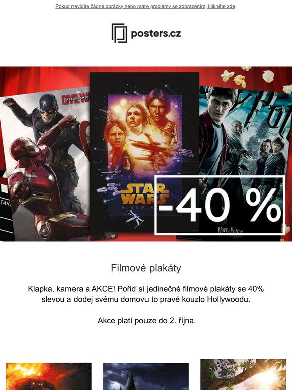 Posters.be: 💥 Poslední šance získat filmové plakáty se 40% slevou! | Milled