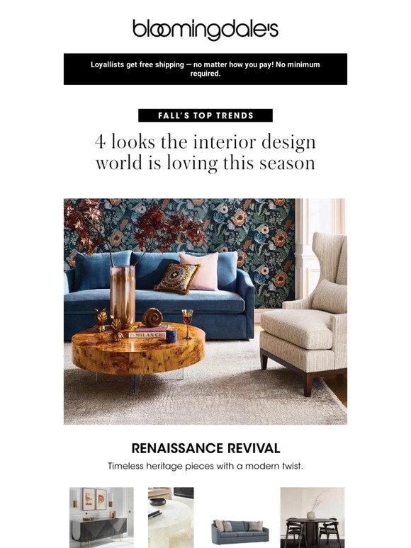 Bloomingdale's: 4 home decor trends we're loving this season | Milled