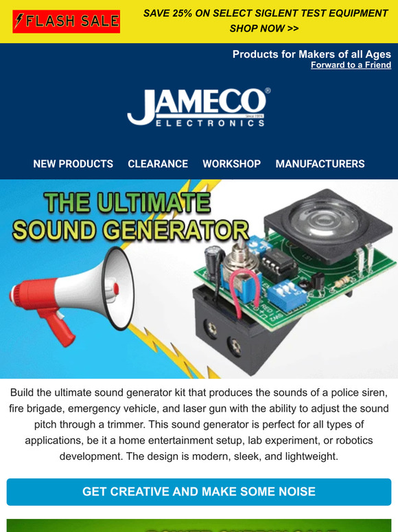 Jameco: The Ultimate Sound Generator Kit | Milled