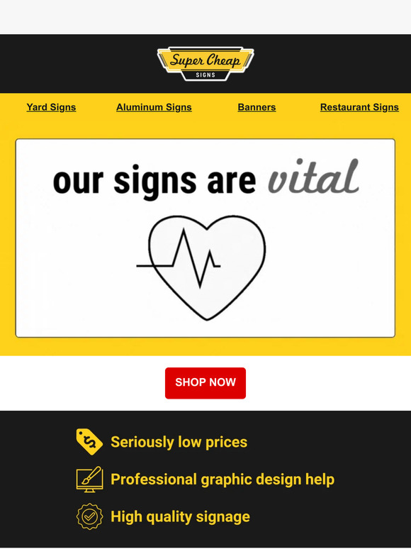 Super Cheap Signs (US): Our Signs Are Vital 🖼️ | Milled